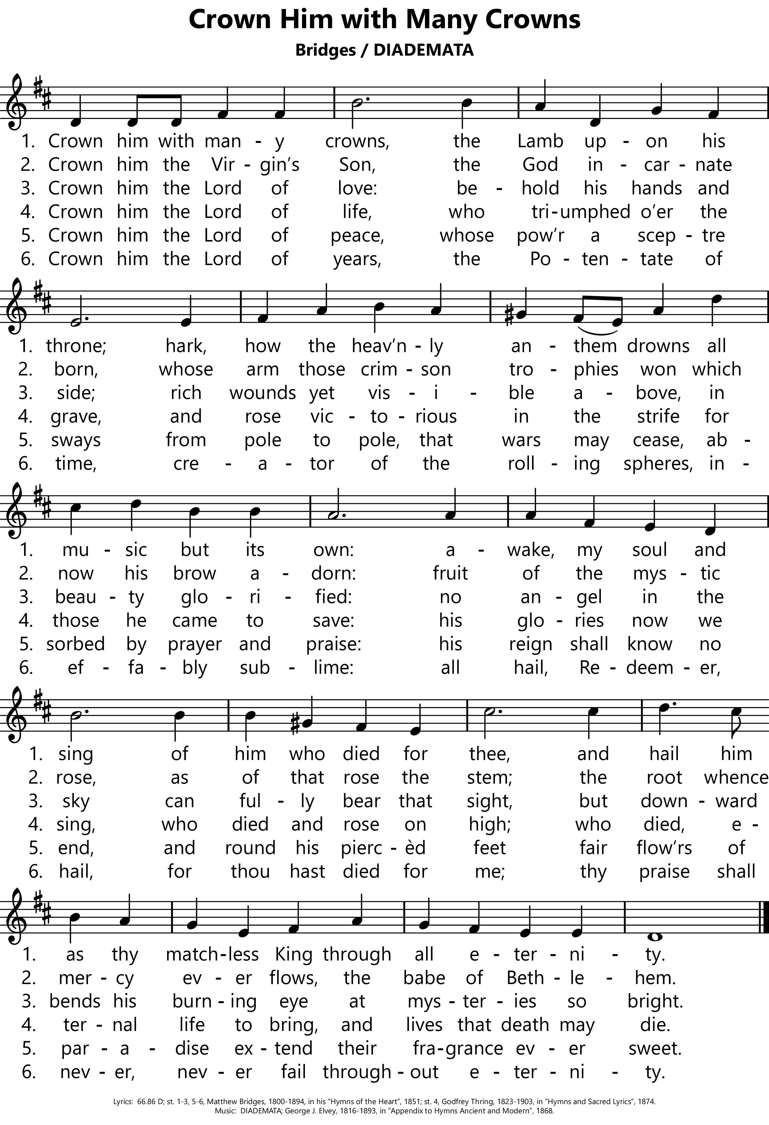 Crown Him with Many Crowns [Bridges]